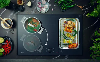 NEFF Flex Induction Cooktop 80cm Flex Design Metallic Silver T68YYY4C0H ...