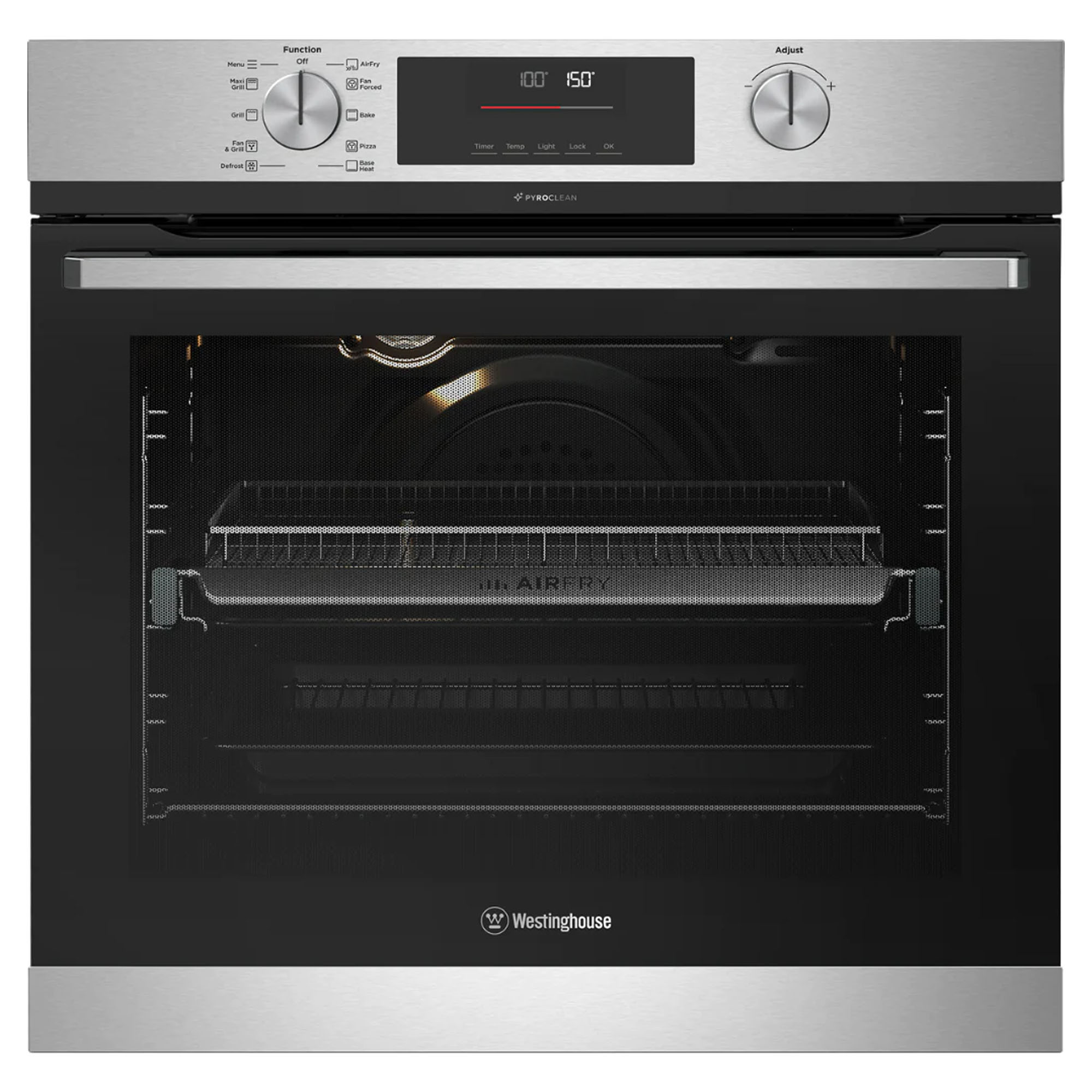 Westinghouse 60cm multi-function 10 stainless steel PyroClean oven with ...