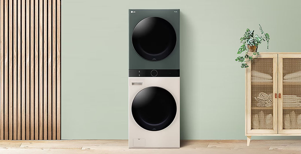 LG 12/9kg WashTower™ All-In-One Stacked Washer Dryer in Forest Green ...