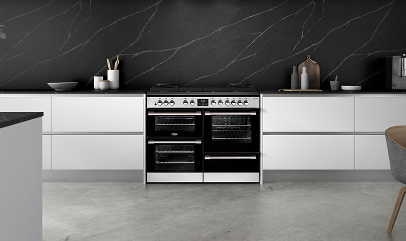 Belling CookCentre Deluxe 110cm Gas-Through-Glass Range Cooker ...