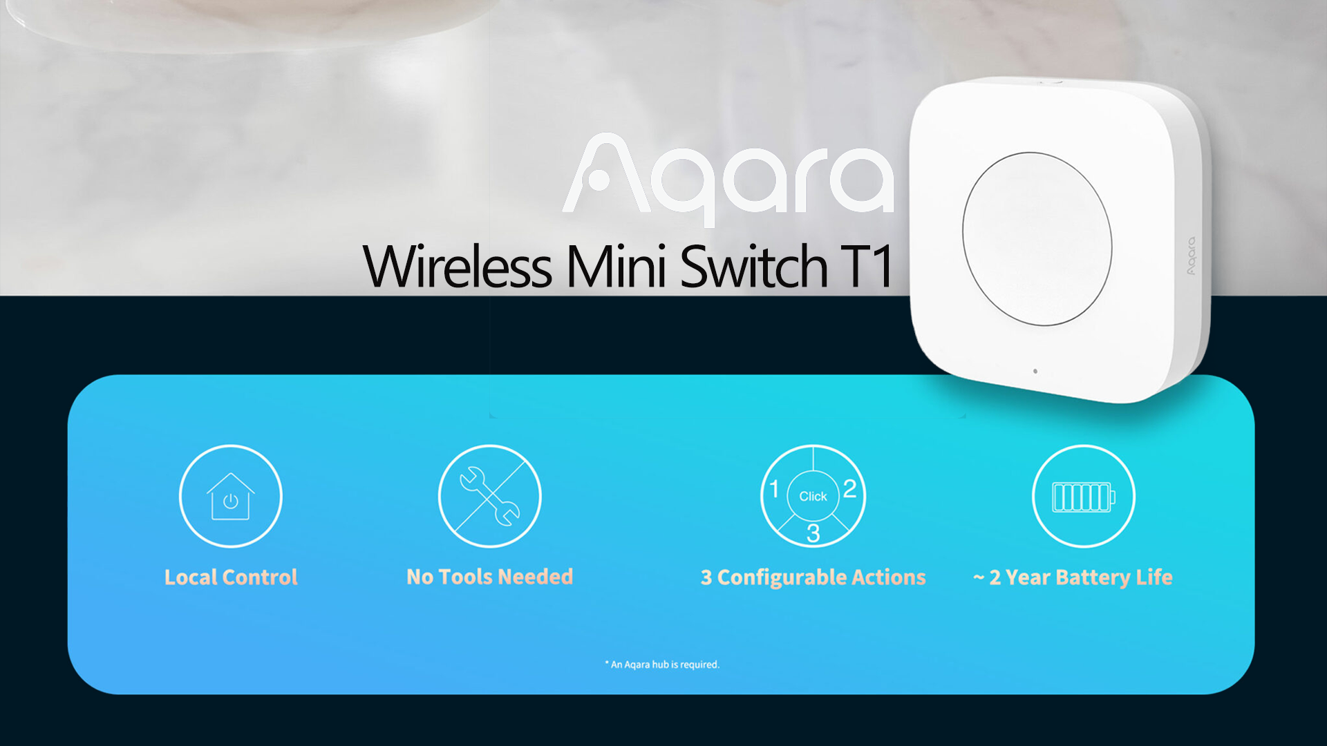Aqara Wireless Mini Switch T1. WB-R02D - Bing Lee