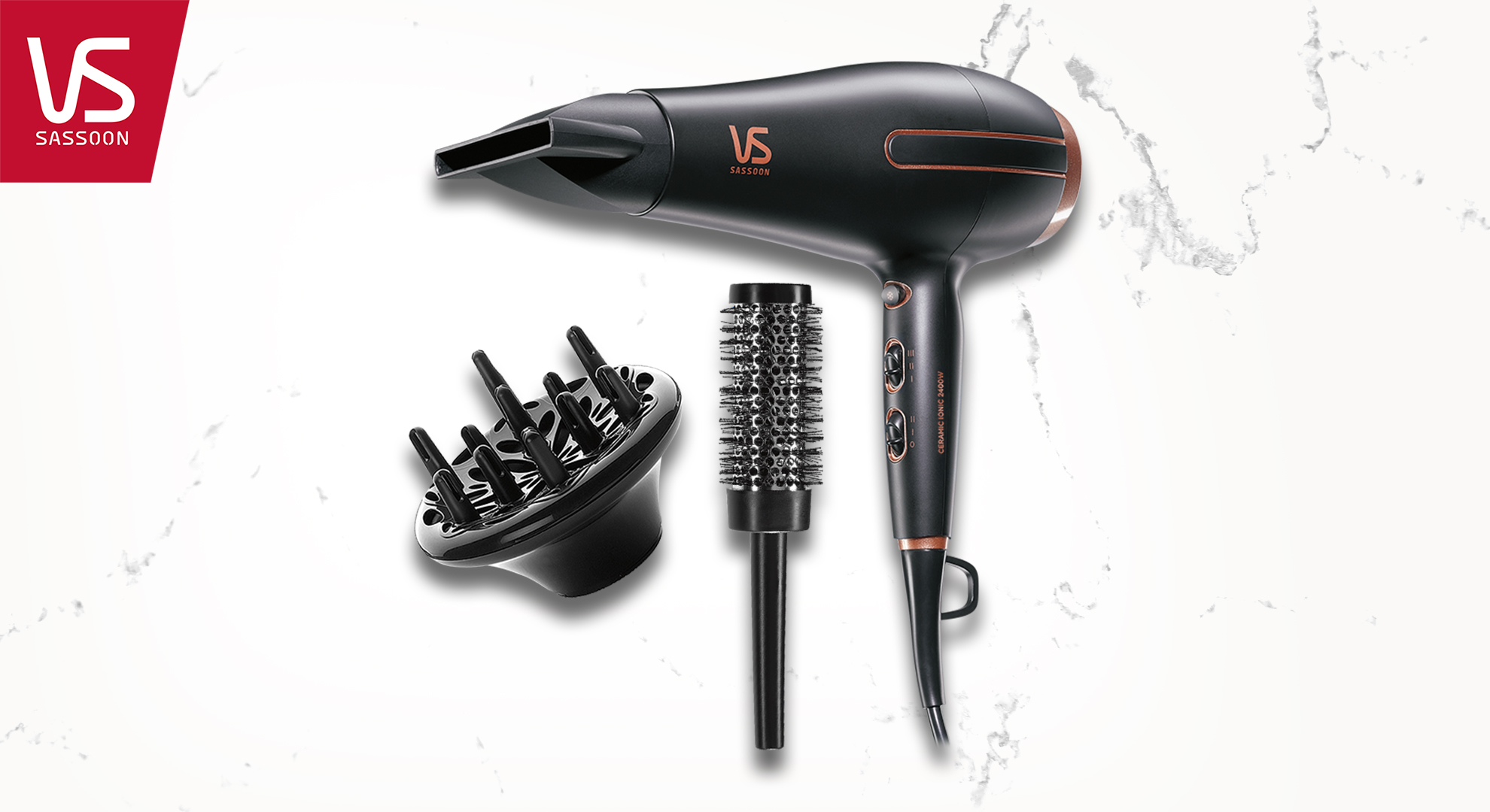 VS Sassoon Super Power 2400 Hair Dryer. VSD769A - Bing Lee
