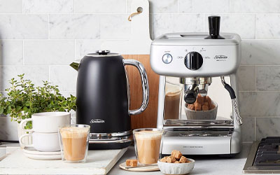 Sunbeam Mini Barista Espresso Machine Silver EM4300S. - Bing Lee