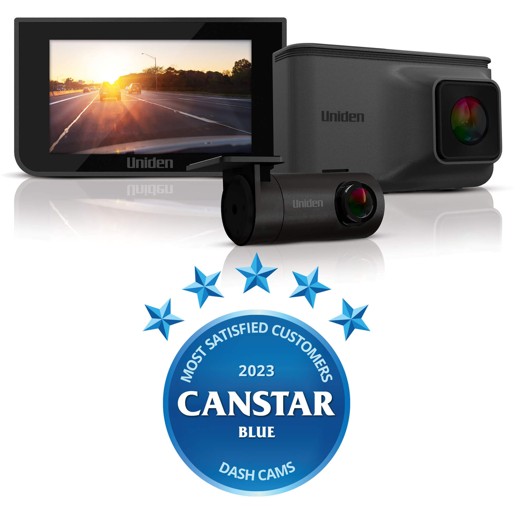 Uniden 2K Smart Dash Cam with FULL HD Rear View Camera and 3” LCD ...