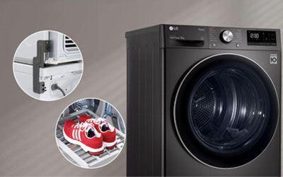 LG 10kg Series 10 Heat Pump Dryer with Inverter Control Black Steel ...