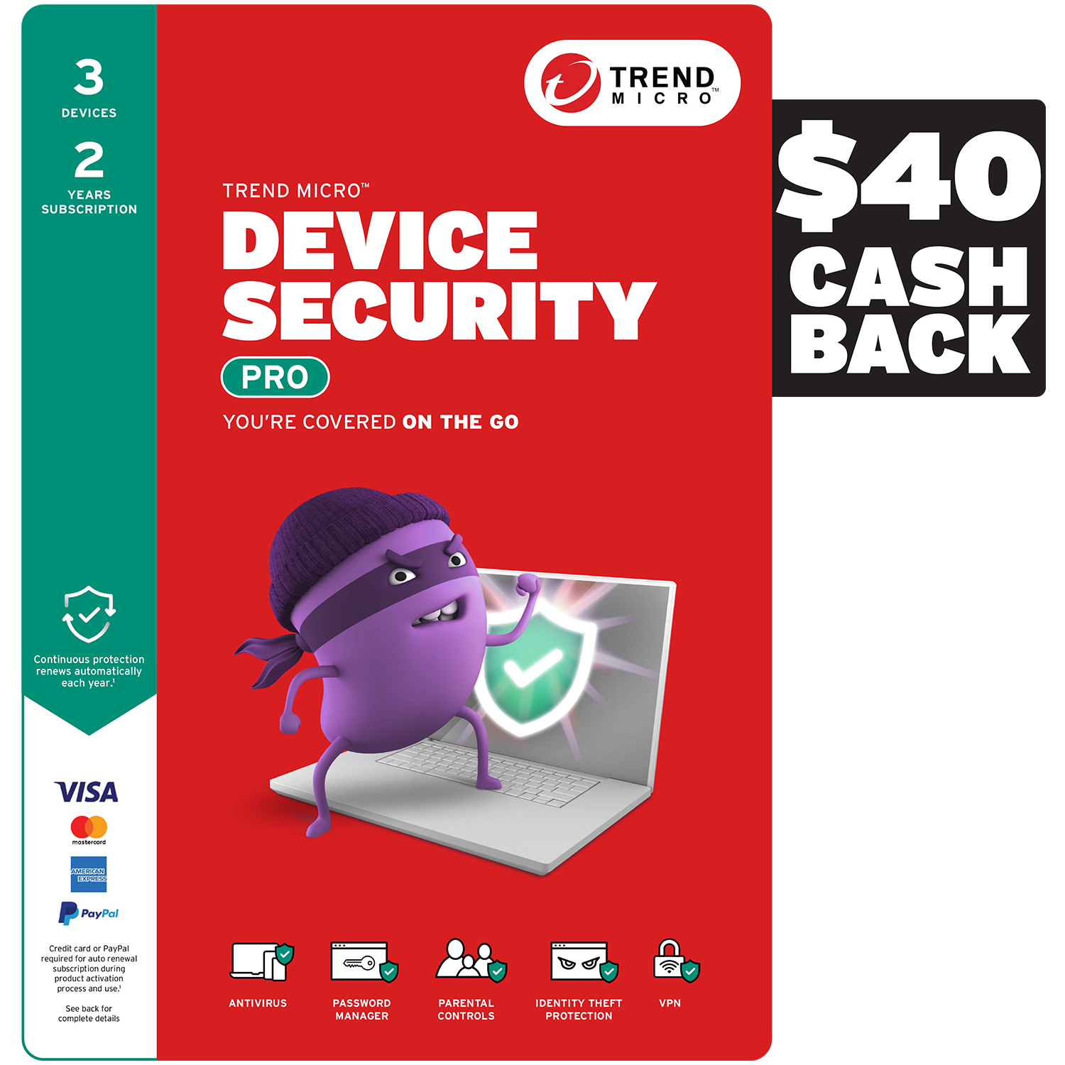 Trend Micro DEVICE SECURITY PRO 3D 2YR 9337694076174 - Buy Online with ...