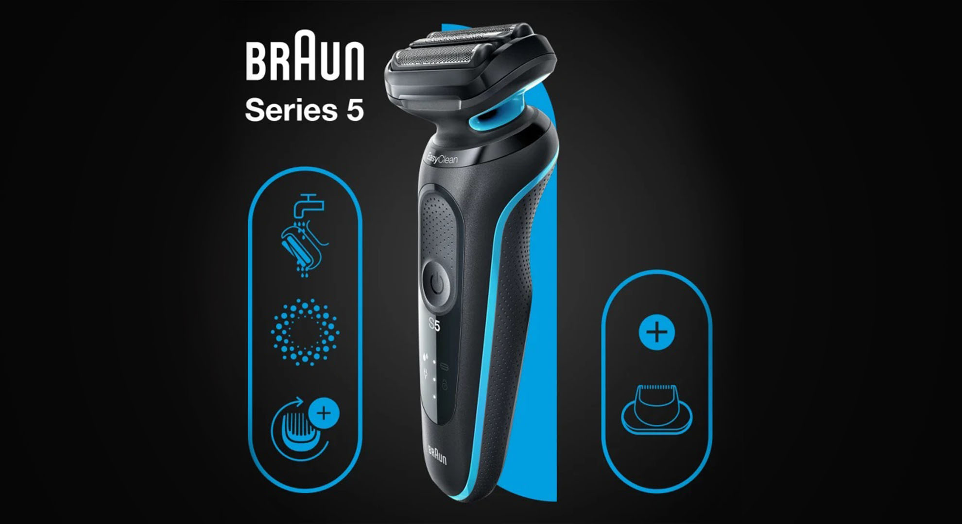 Braun Series 5 Wet & Dry shaver. 51-M1200S - Bing Lee - Bing Lee