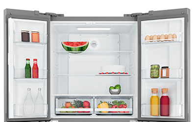Westinghouse 496L Twist & Serve Icemaker French Door Fridge, Silver ...