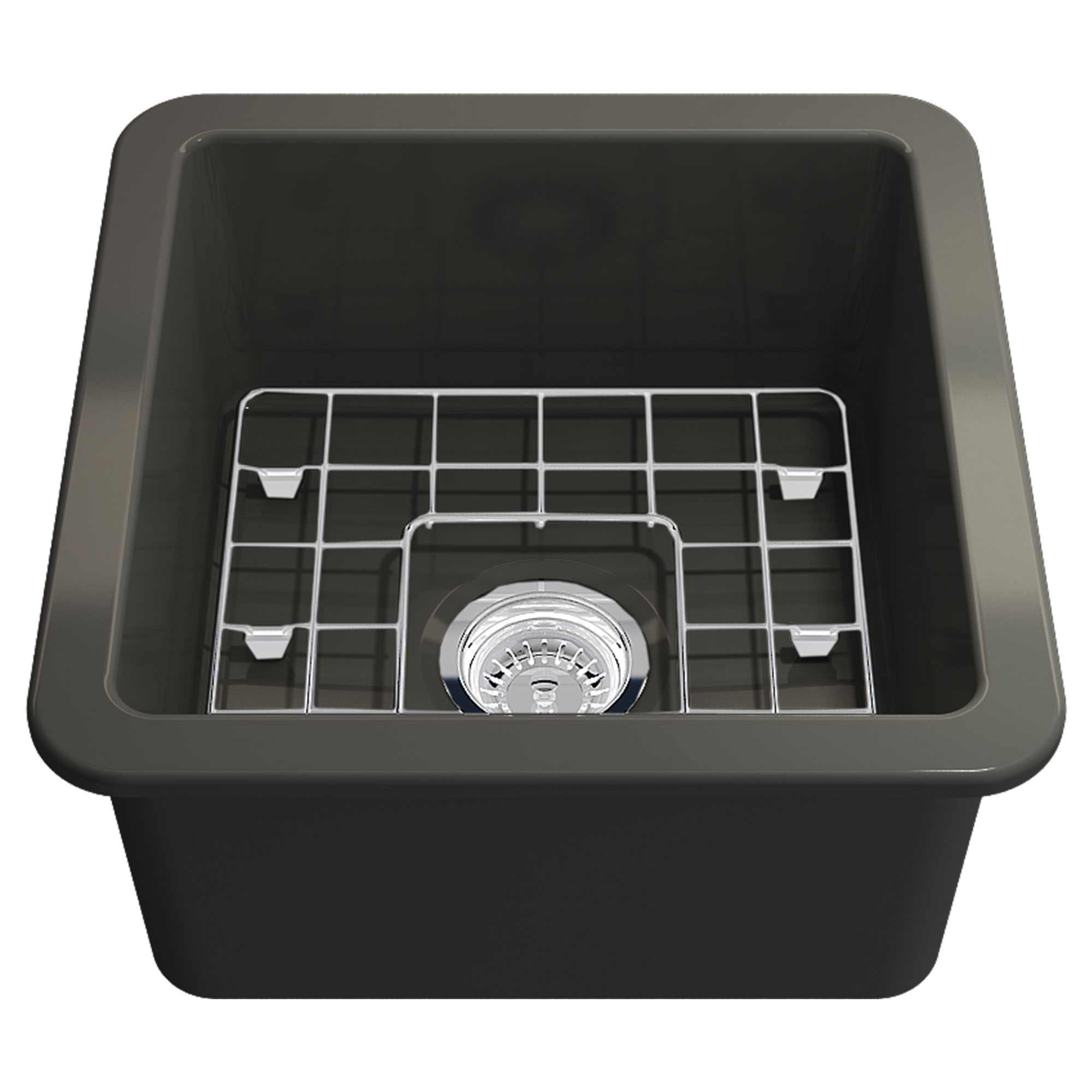 Turner Hastings Cuisine 46x46 Inset / Undermount Fireclay Sink Matte ...