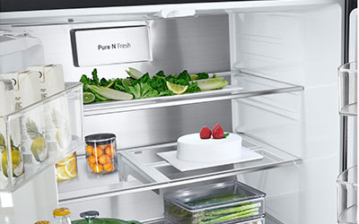 LG 506L Slim French Door Fridge in Matte Black Finish GF-LN500MBL ...