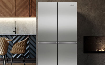 Hisense 610L PureFlat French Door Fridge Mark-resistant Stainless Steel ...