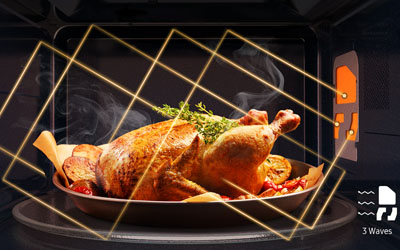 Samsung 40L Microwave with Glass Touch Control - Black Stainless Steel ...