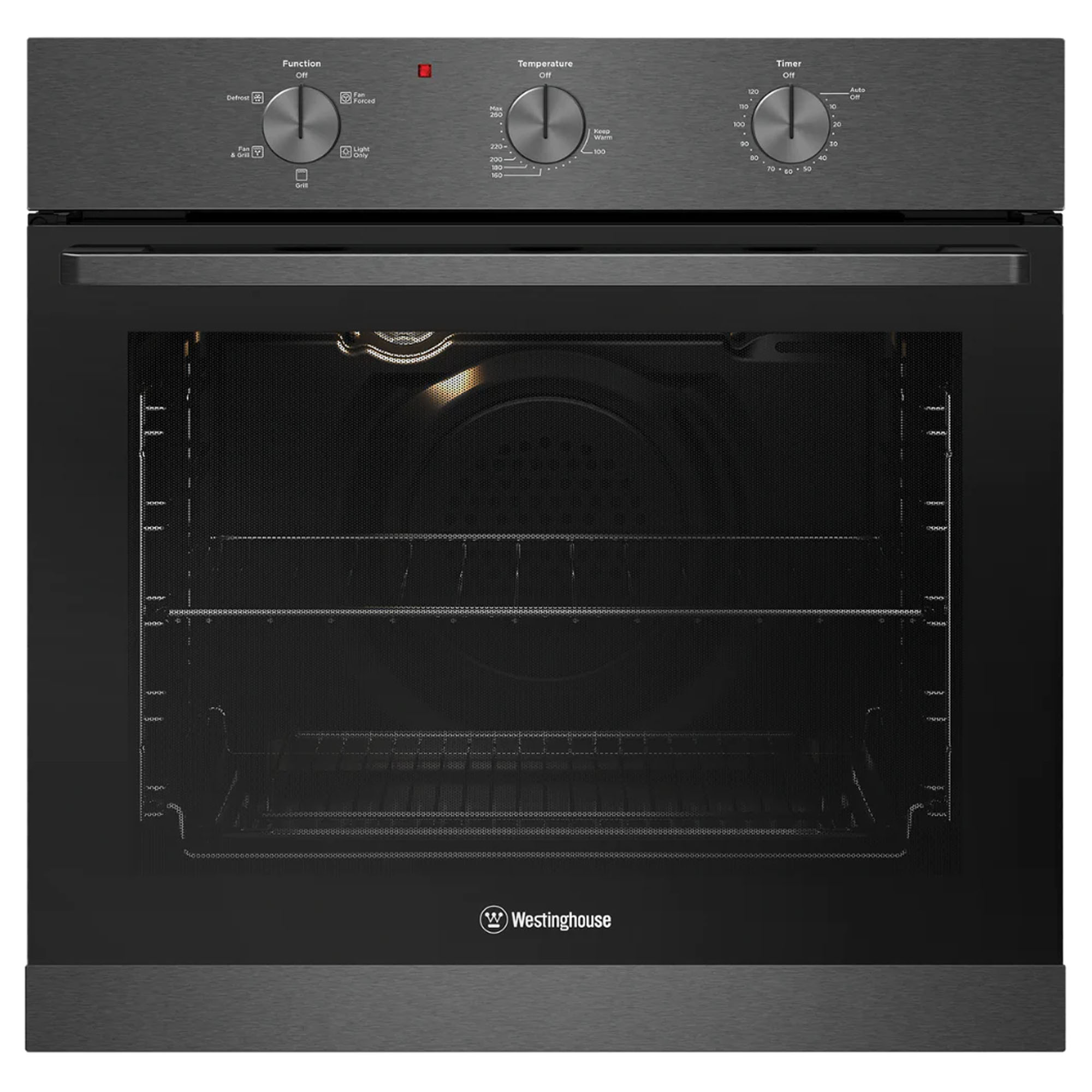 Westinghouse 60cm multi-function 5 dark stainless steel oven with 10 ...
