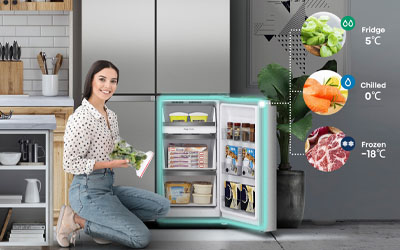 Hisense 610L PureFlat French Door Fridge Mark-resistant Stainless Steel ...