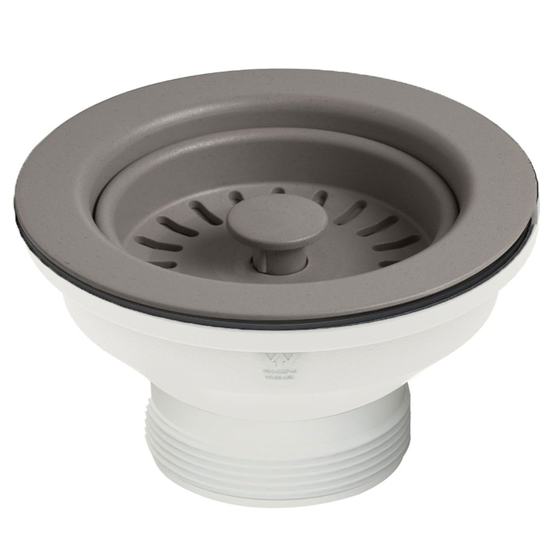 Turner Hastings 90 x 50mm Concrete Look Basket Waste with Long Screw ...