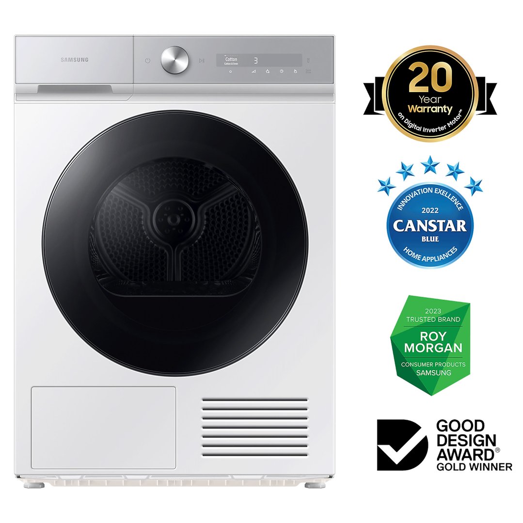 Samsung 9kg BESPOKE Smart Heat Pump Dryer with AI Dry DV90BB9440GH ...