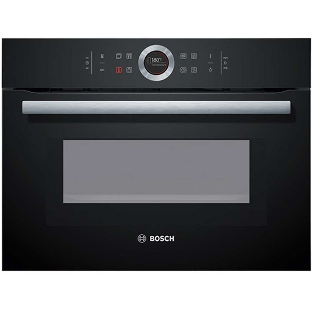 Bosch Serie 8 Compact Combination Microwave Oven Black CMG633BB1A ...