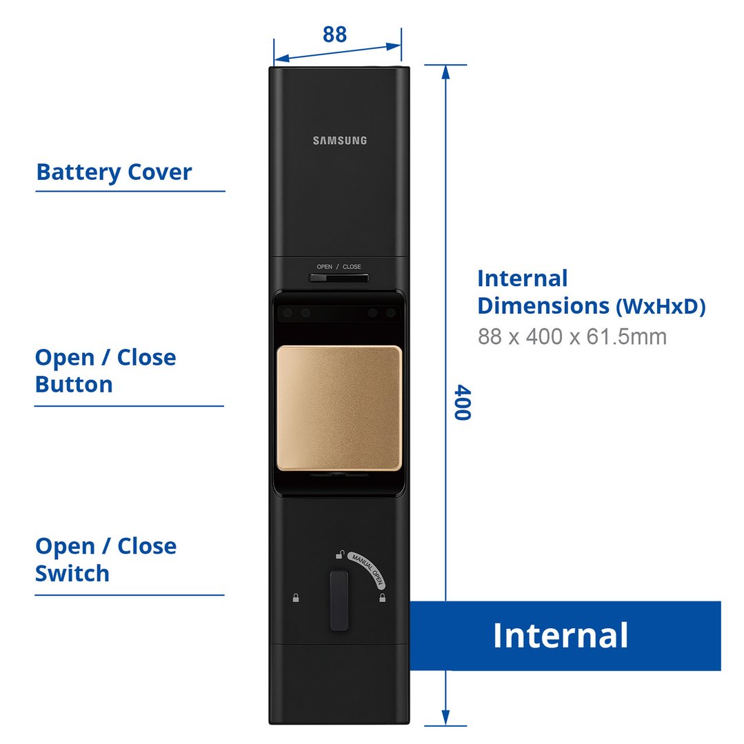 Samsung Smart Wi-Fi Fingerprint Mortise Door Lock. SHP-R80 - Bing Lee