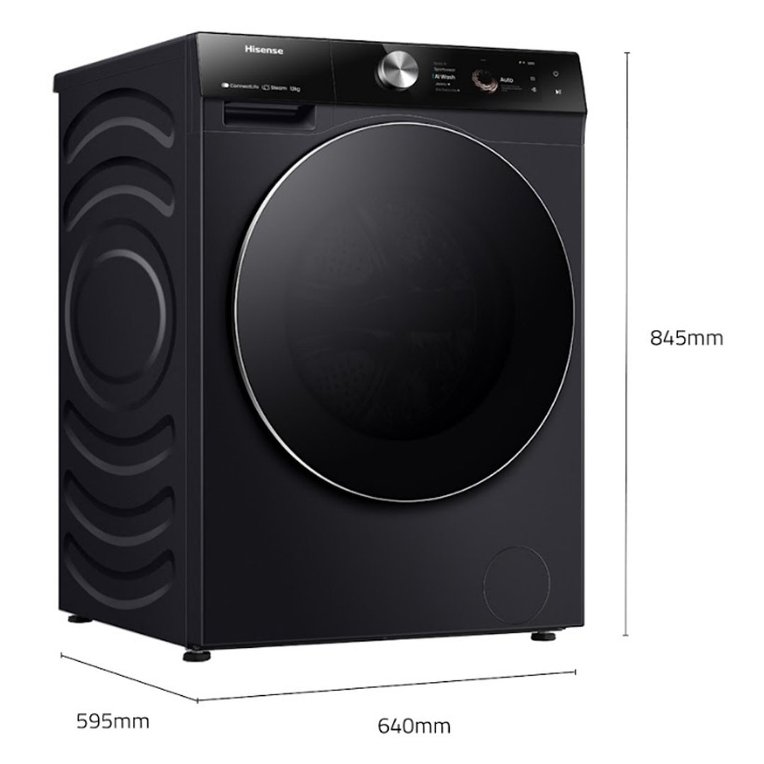 Hisense Front Load Washer 12kg - Series 9. HWFS1214PB - Bing Lee