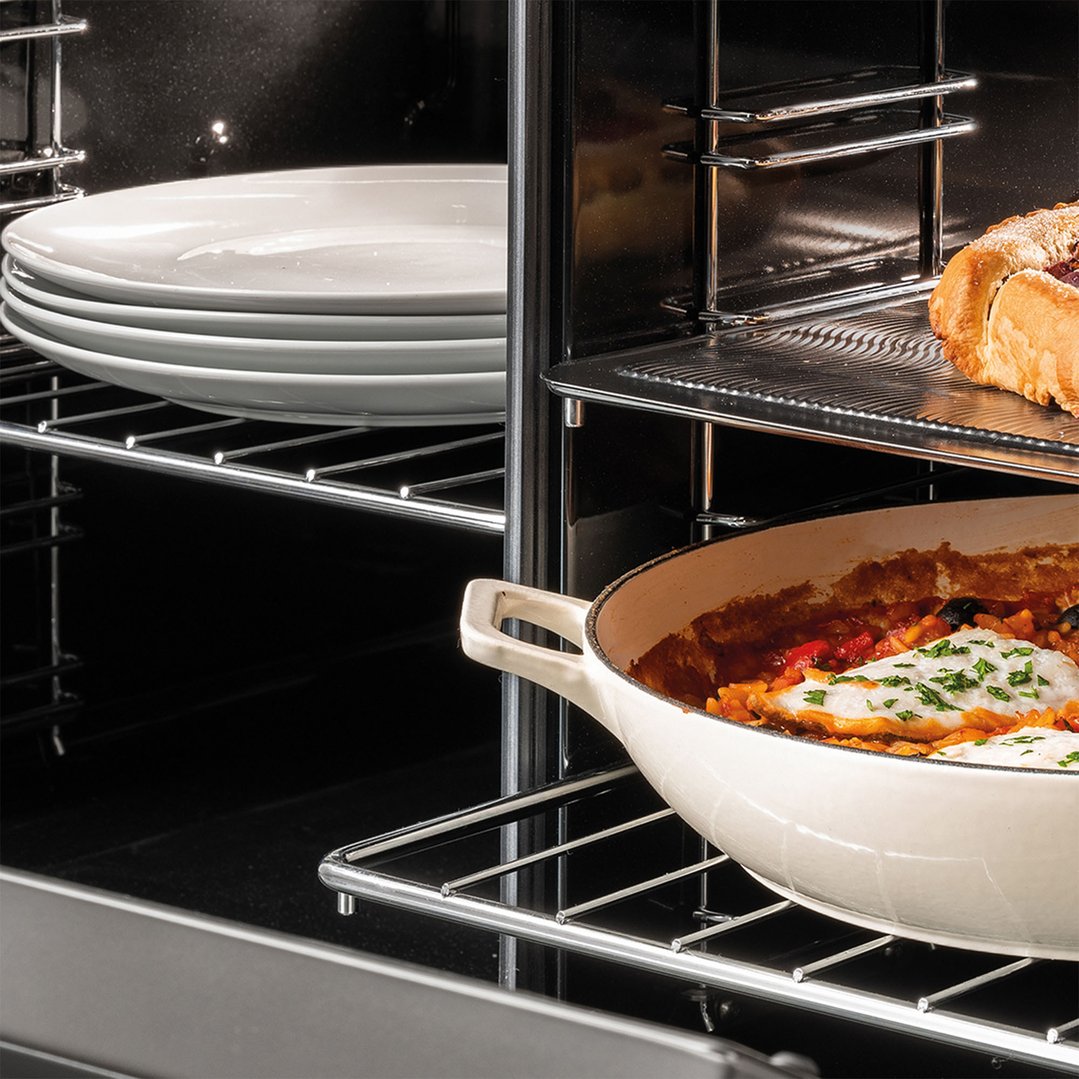 Falcon Classic FX 90cm Dual Fuel Range Cooker Stone Blue/Chrome ...