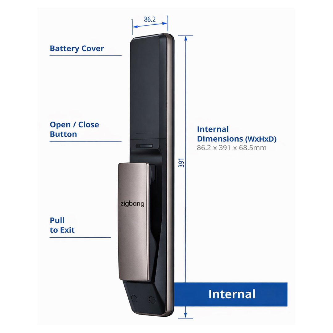 Zigbang SHP-DP609 Premium Push-Pull Lock SHP-DP609AS/ZE - Bing Lee