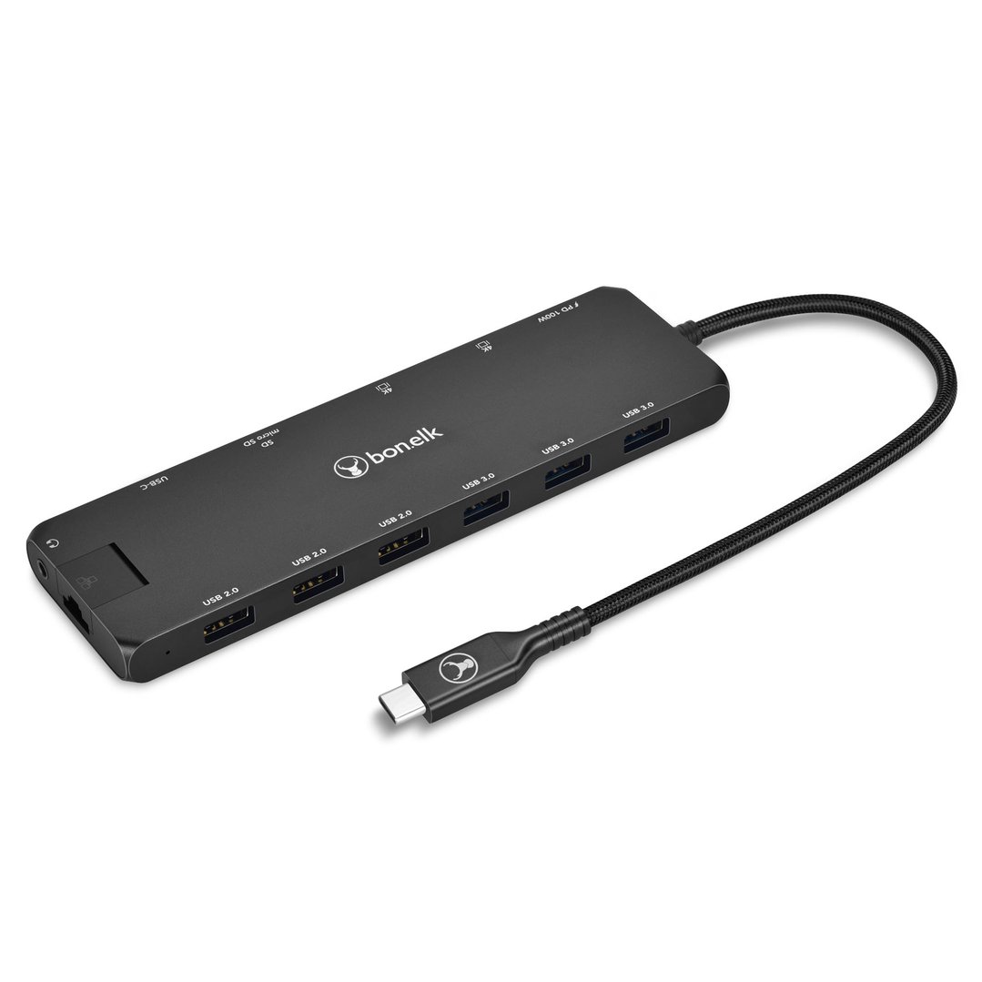 BONELK Long-Life USB-C to 14-in-1 Multiport Hub ELK-80056-R - Bing Lee ...
