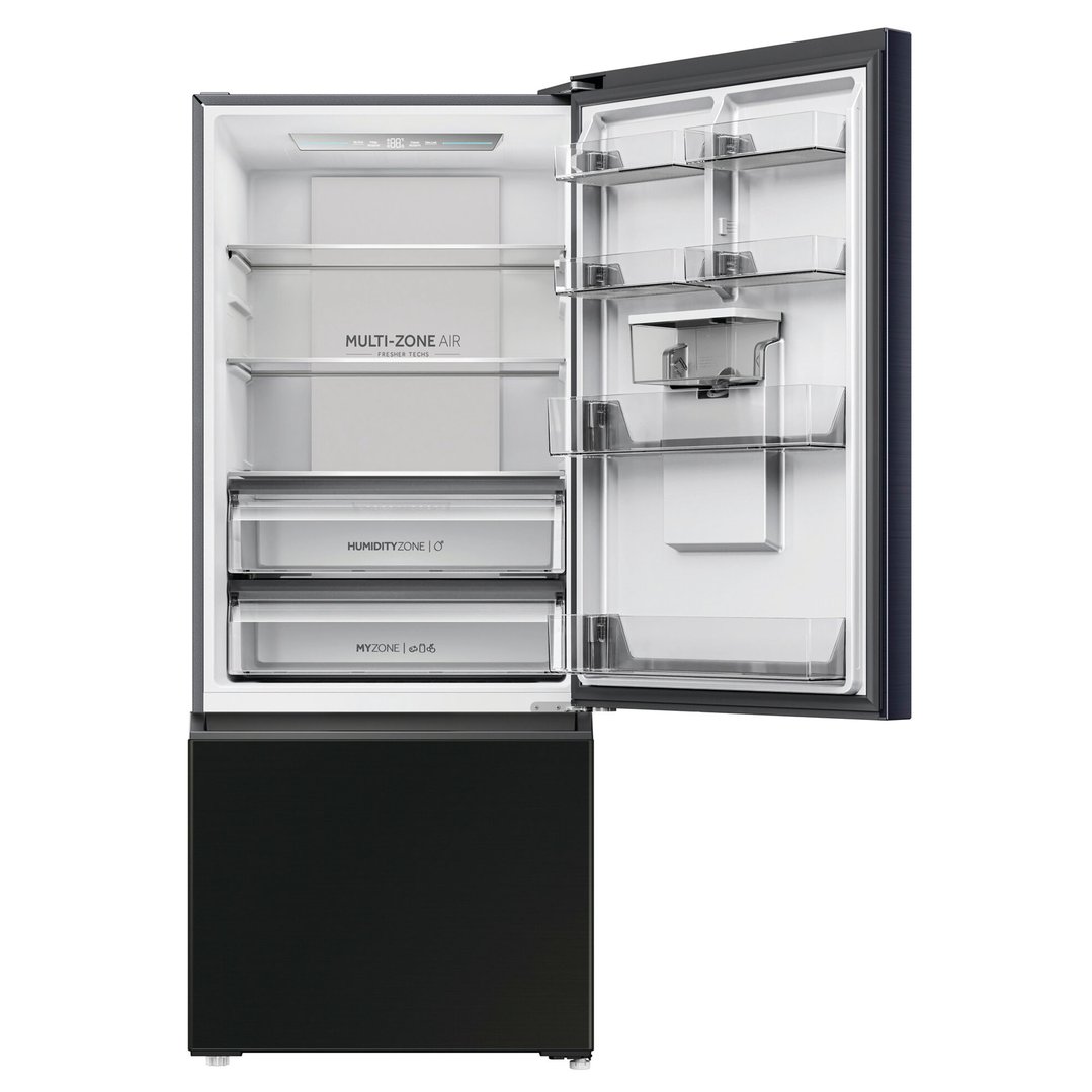 Haier Refrigerator Freezer, 70cm, 420L, Water, Bottom Freezer, Black ...