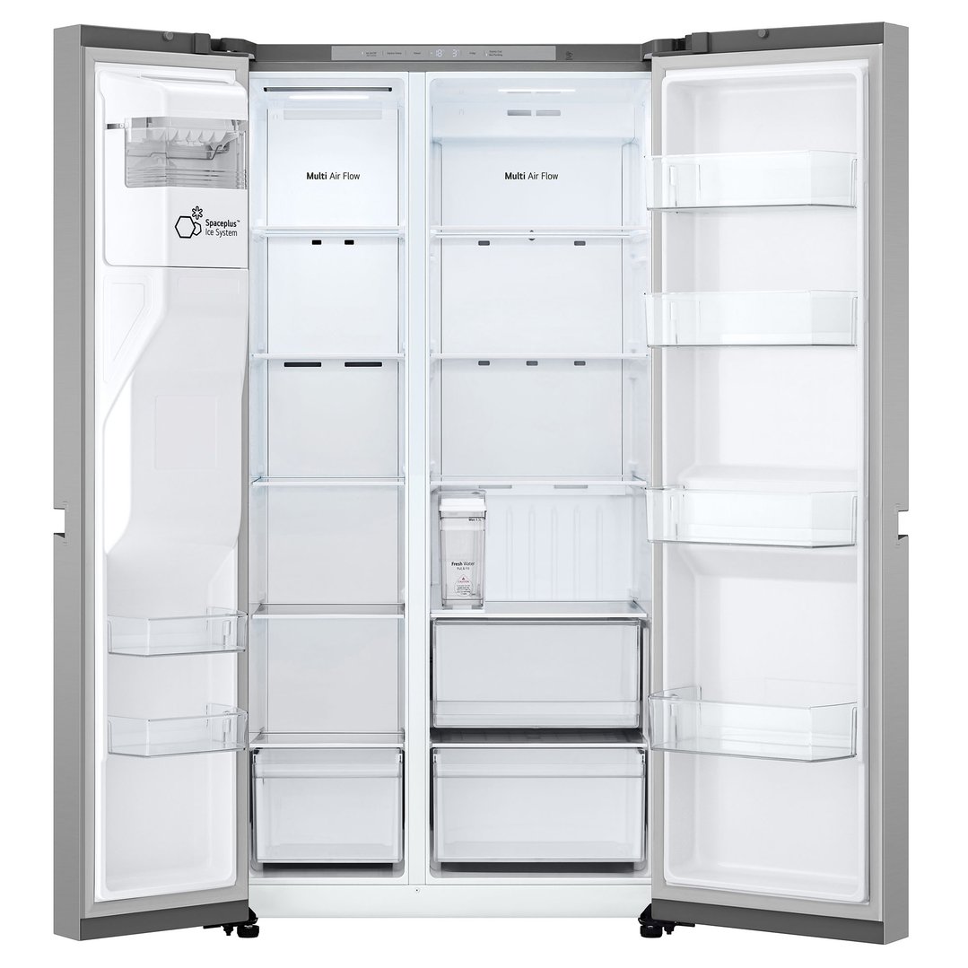 LG 641L Side by Side Fridge in Stainless Finish, Non-Plumbed GS-N599PL ...