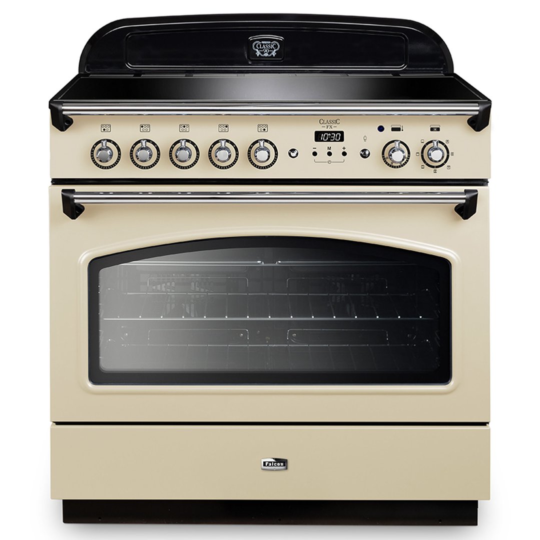 Falcon Classic FX 90cm Induction Range Cooker Cream/Chrome CLA90FXEICR ...