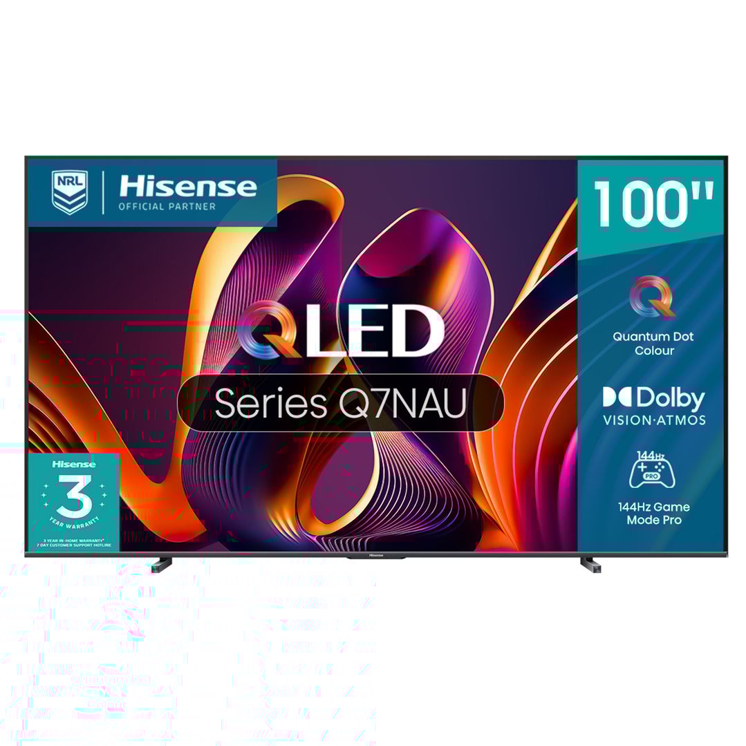 Hisense 100" Series Q7N 4K QLED 144Hz Smart TV (2024) 100Q7NAU - Bing Lee