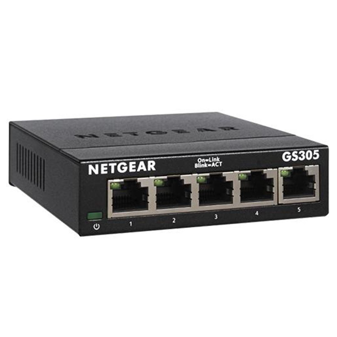 Netgear 5-Port Gigabit Ethernet SOHO Unmanaged Switch. GS305-300AUS ...