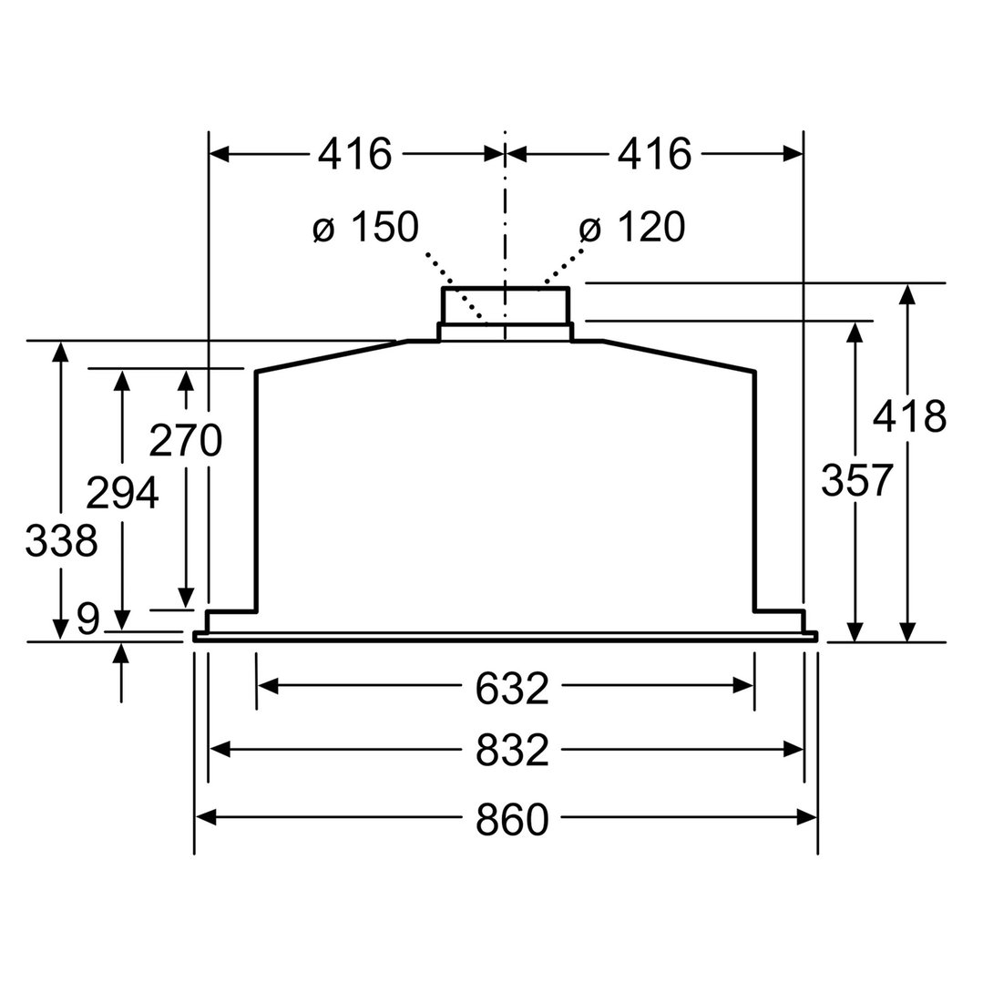 NEFF 86cm Integrated Rangehood, Stainless Steel D58ML66N1A - Bing Lee ...