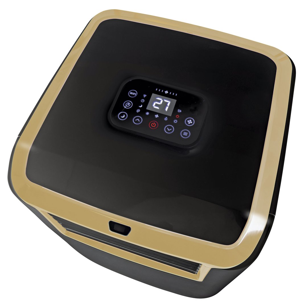 Excelair 4.1KW Portable Air Conditioner Wi-Fi, Black/Gold EPA58041BG ...