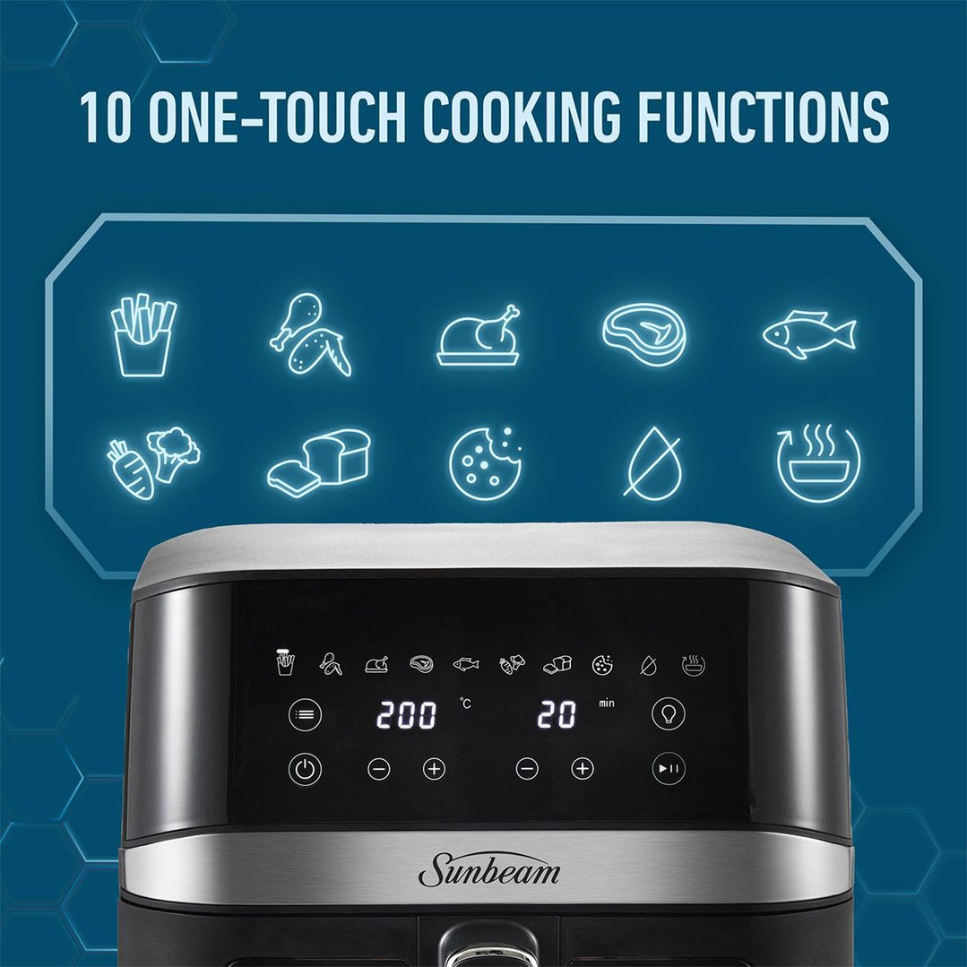 Sunbeam Alinea Pro DiamondForce™ 6L Air Fryer. AFP4550DF - Bing Lee