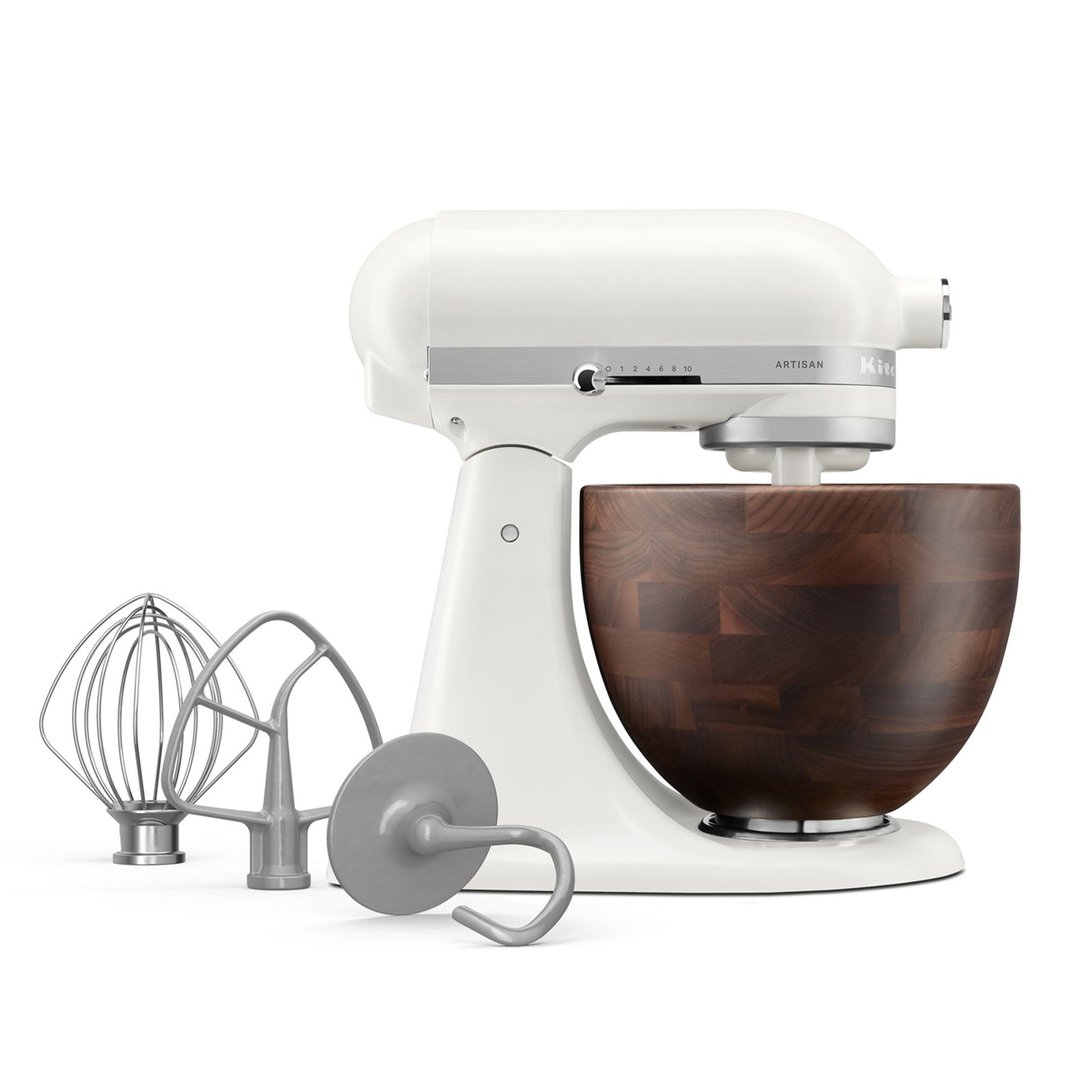 Kitchenaid KSM156 Artisan Tilt-Head Stand Mixer with Walnut Wood Bowl ...
