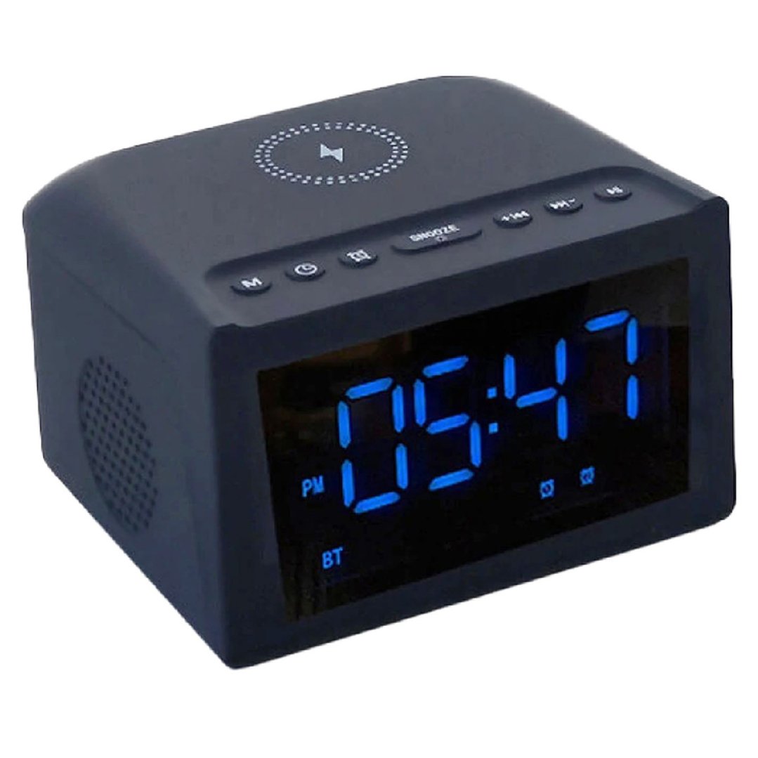 Laser Alarm Clock with Wireless Charging & Bluetooth Connectivity. SPK ...