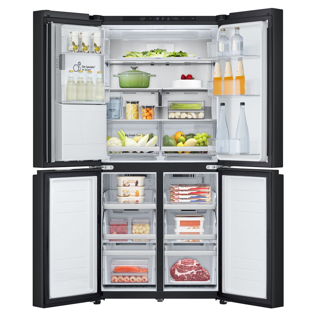 LG 506L Slim French Door Fridge in Matte Black Finish GF-LN500MBL ...
