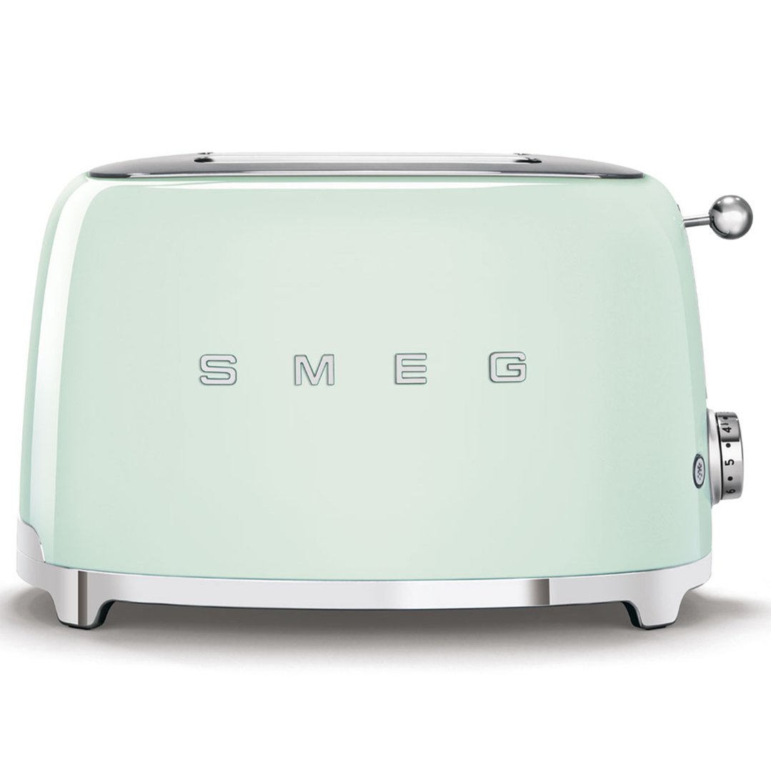 Smeg 50's Retro Style Aesthetic 2 Slice ToasterPastel Green TSF01PGAU ...