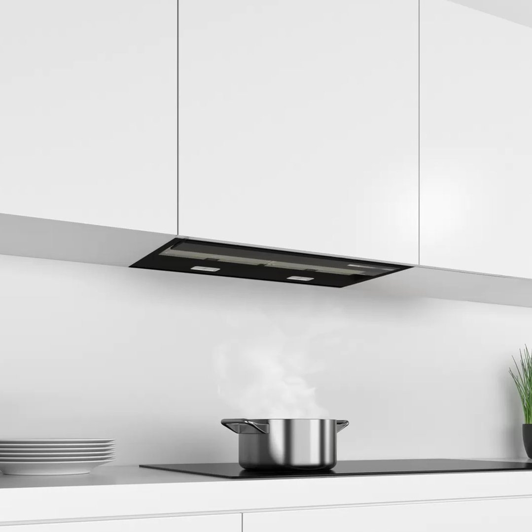 Bosch Series 6 Integrated Design Hood 60 cm Clear Glass Black Printed ...