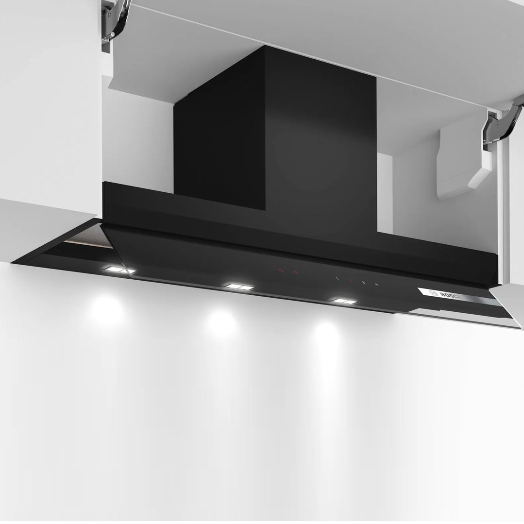 Bosch Series 6 Integrated Design Hood 90 cm Clear Glass Black Printed ...
