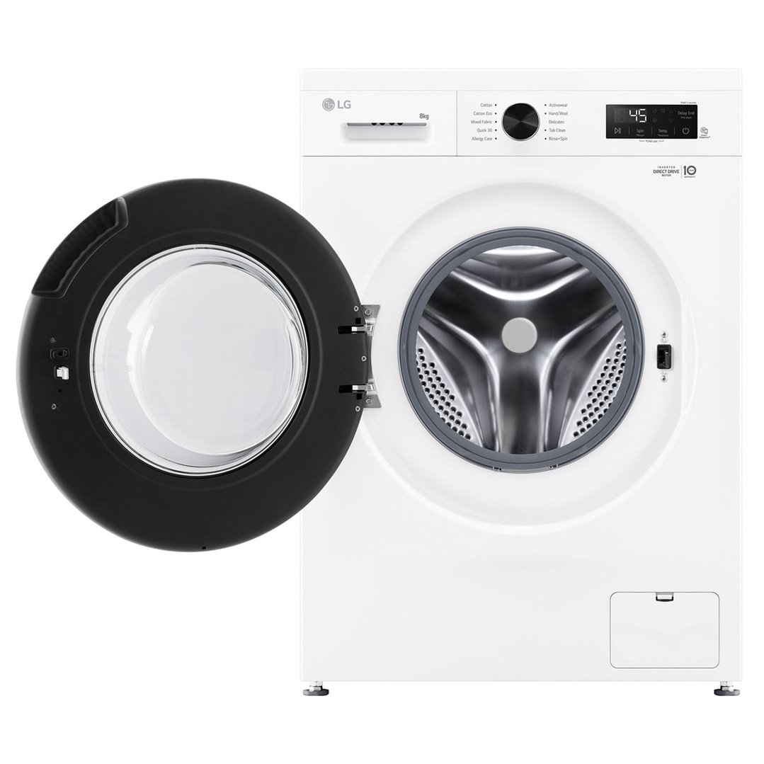 LG 8kg Series 1 Front Load Washer - Steam WV1-1208W - Bing Lee