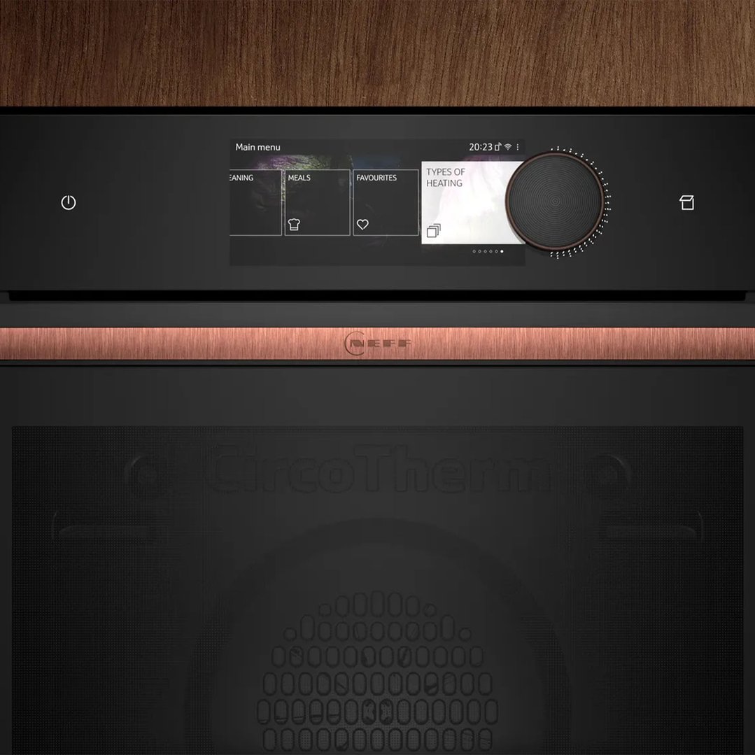 Neff Pyrolytic Slide & Hide® Oven + Added Steam with Brushed Bronze ...
