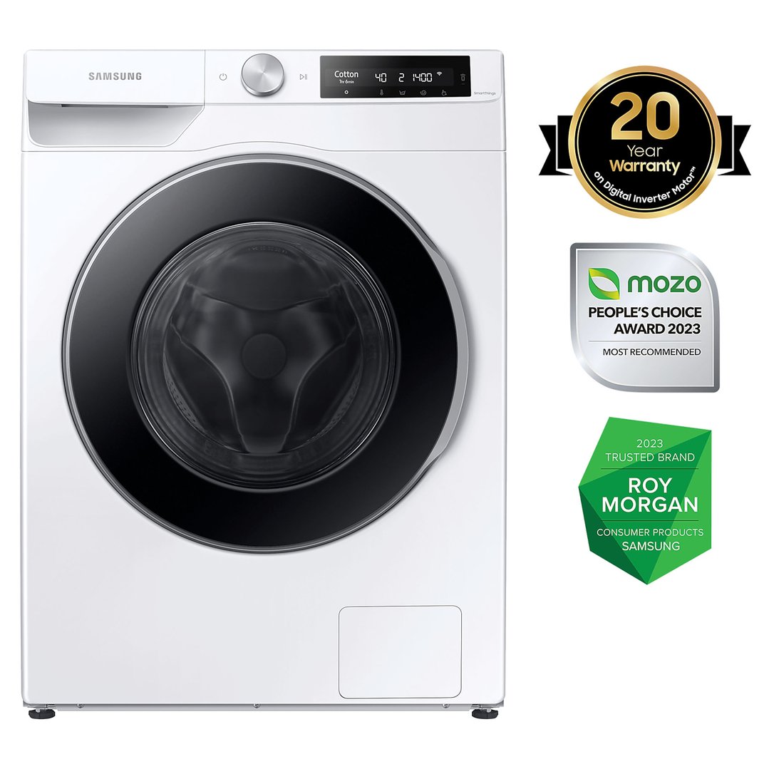 Samsung 11kg Smart Front Load Washer - White WW11CG604DLE - Bing Lee