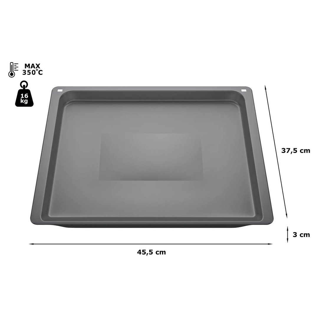 Bosch Baking tray 30 x 455 x 375 mm Anthracite HEZ631070 - Bing Lee