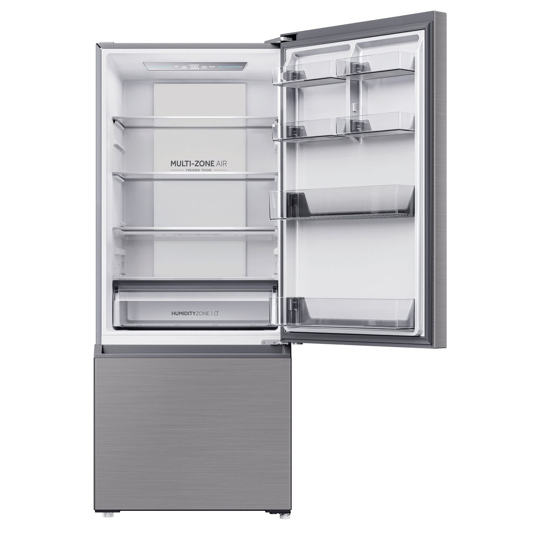 Haier 433L Bottom Mount Fridge Satina HRF420BS - Bing Lee