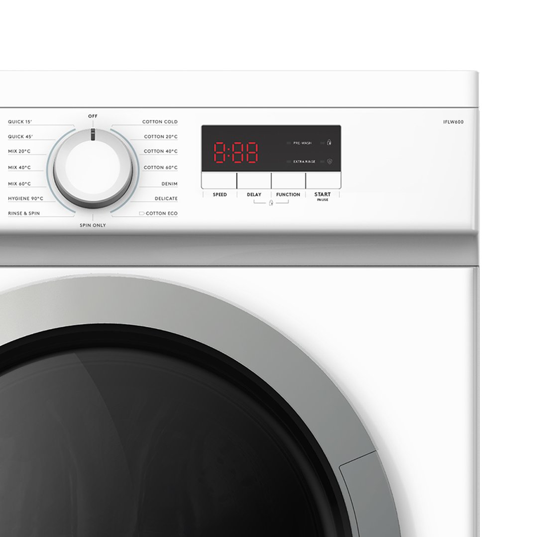 Inalto 6kg Front Load Washing Machine. IFLW600 - Bing Lee