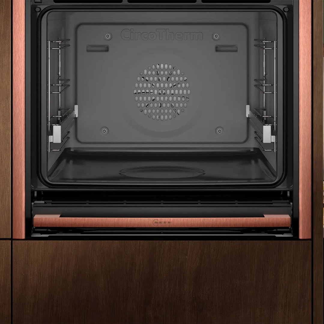 Neff Slide & Hide® Oven with FullSteam with Brushed Bronze Side Trims ...