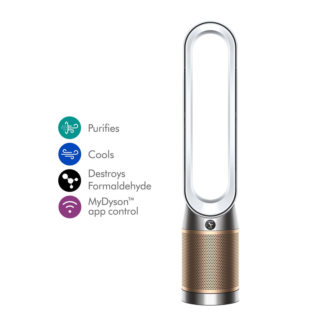 Dyson Purifier Cool Formaldehyde Fan TP09, White/Gold 463380-01 - Bing Lee