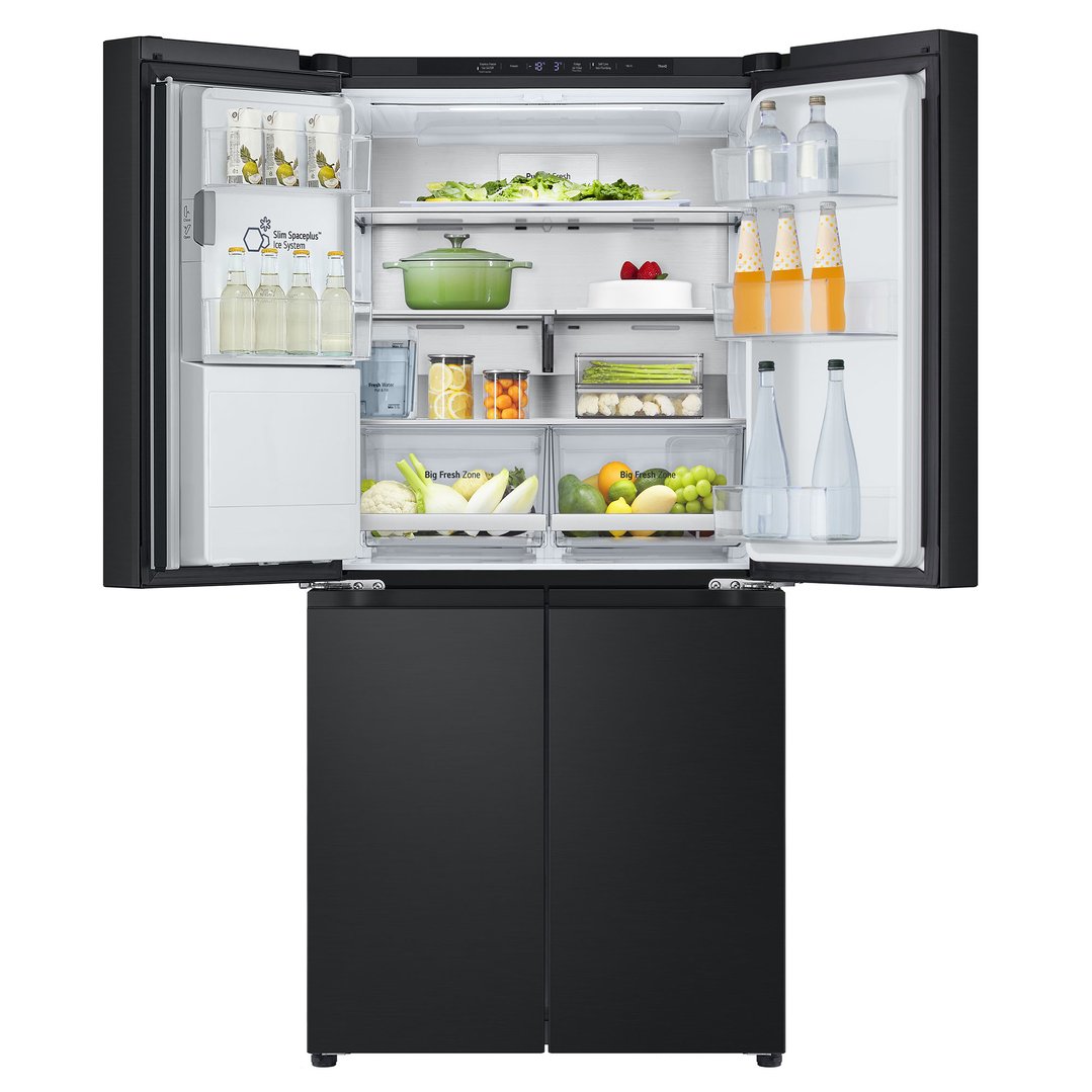 LG 506L Slim French Door Fridge in Matte Black Finish GF-LN500MBL ...