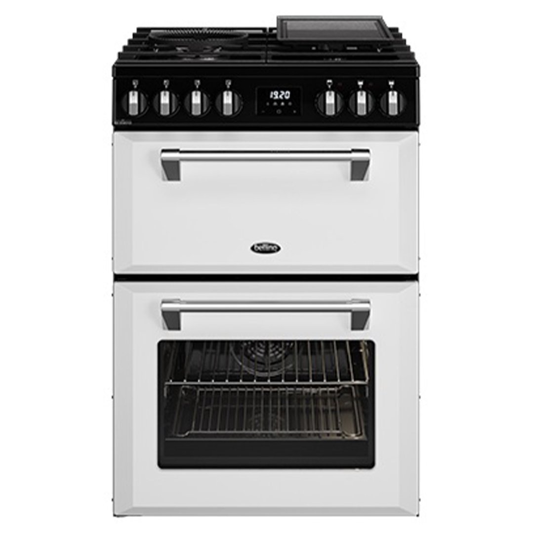 Belling Mini Richmond 60cm Dual Fuel Range Cooker - White BMR60DODFW ...